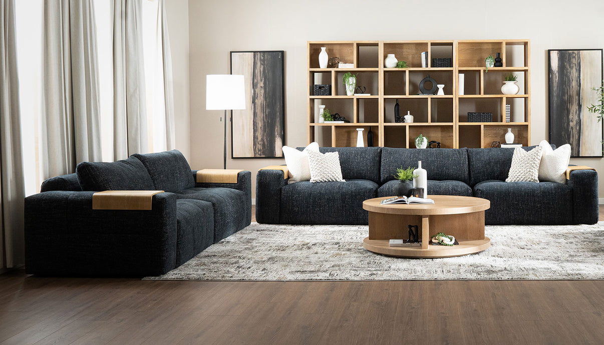 Amallo Fabric Super Sofa & Sofa – Home Zone Furniture