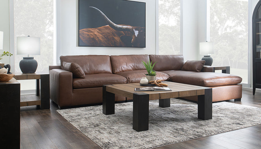 City Limits II Leather Super Sofa – Home Zone Furniture
