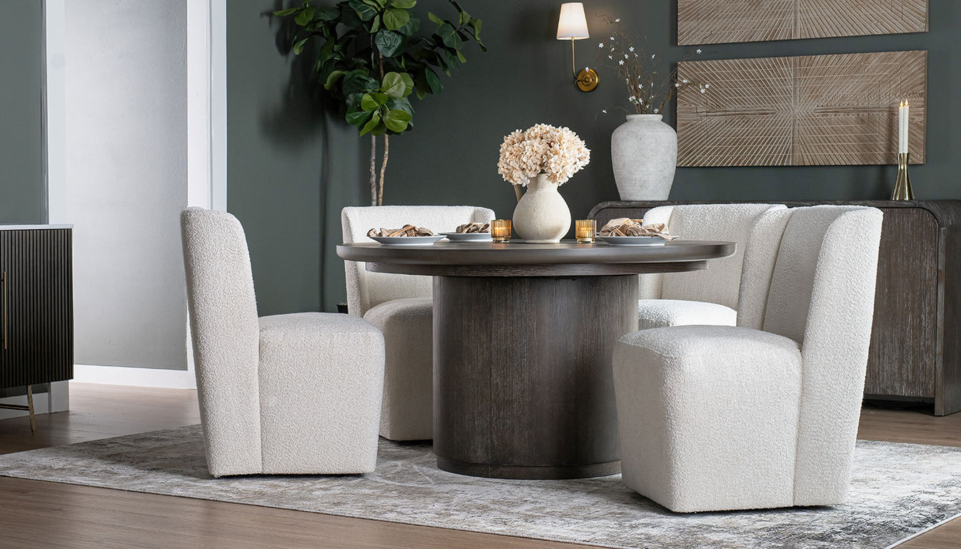 Mena Round Dining Height Table & Mila Chairs – Home Zone Furniture